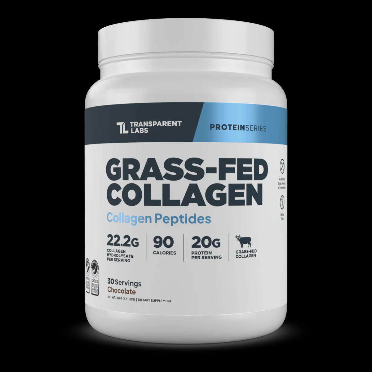 Transparent Labs - Chocolate - Grass-Fed Collagen – Peak Nutrition
